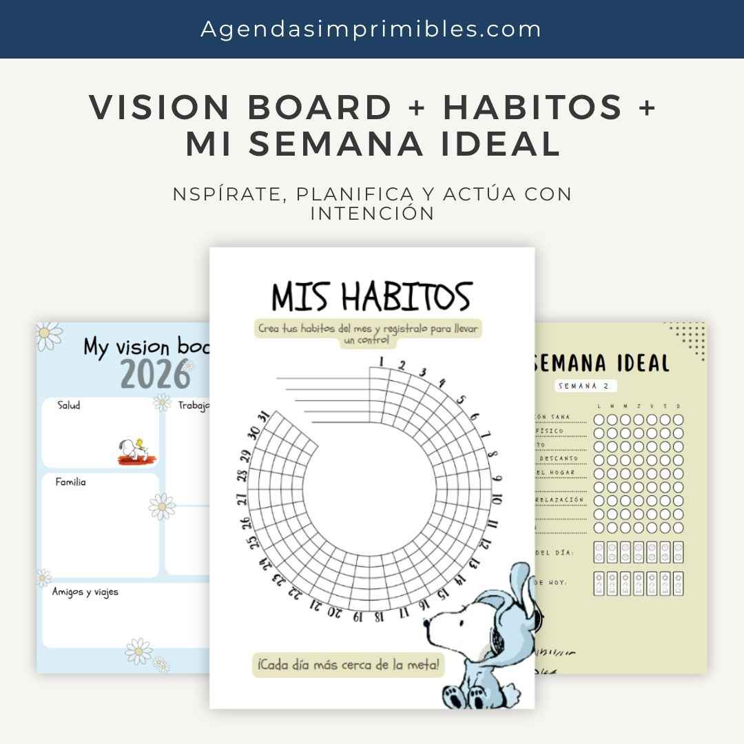 Agenda Snoopy Diaria | 2026 - Agendas Imprimibles