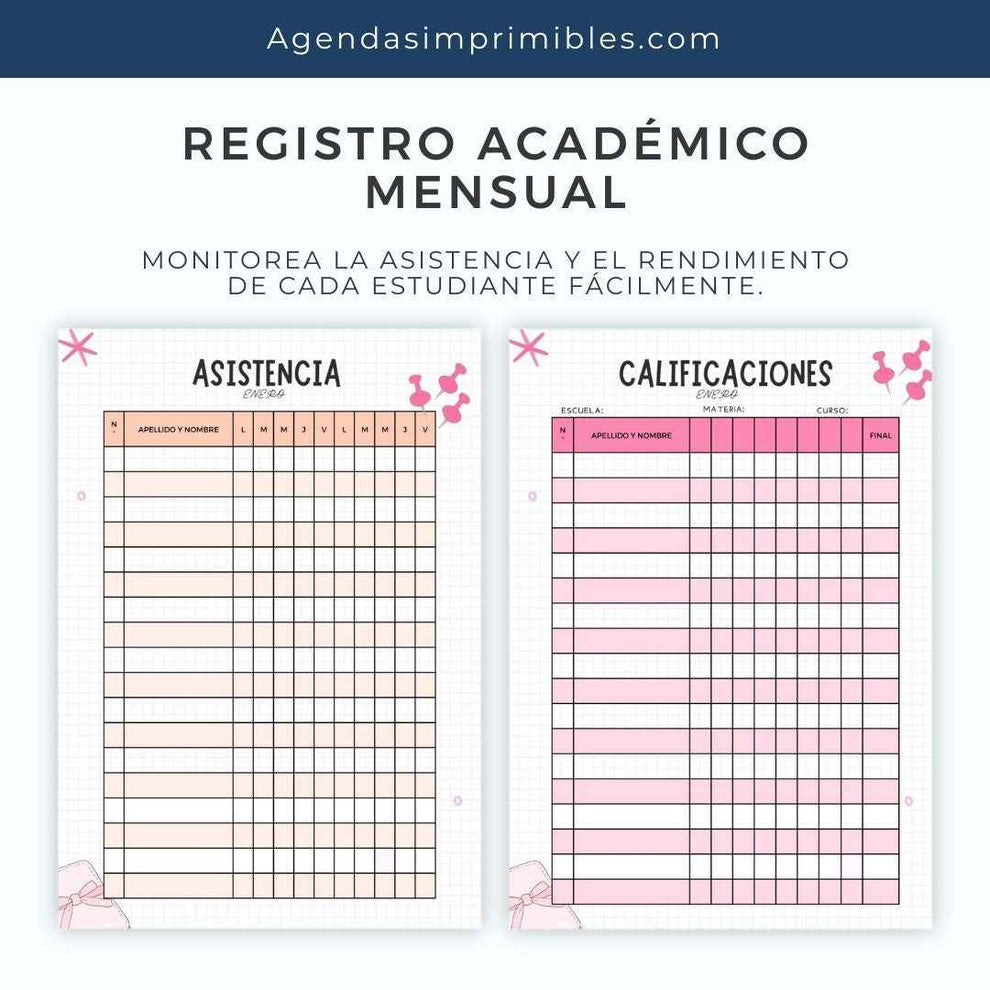 Agenda Docente Primaria Semanal | 2026 - Agendas Imprimibles